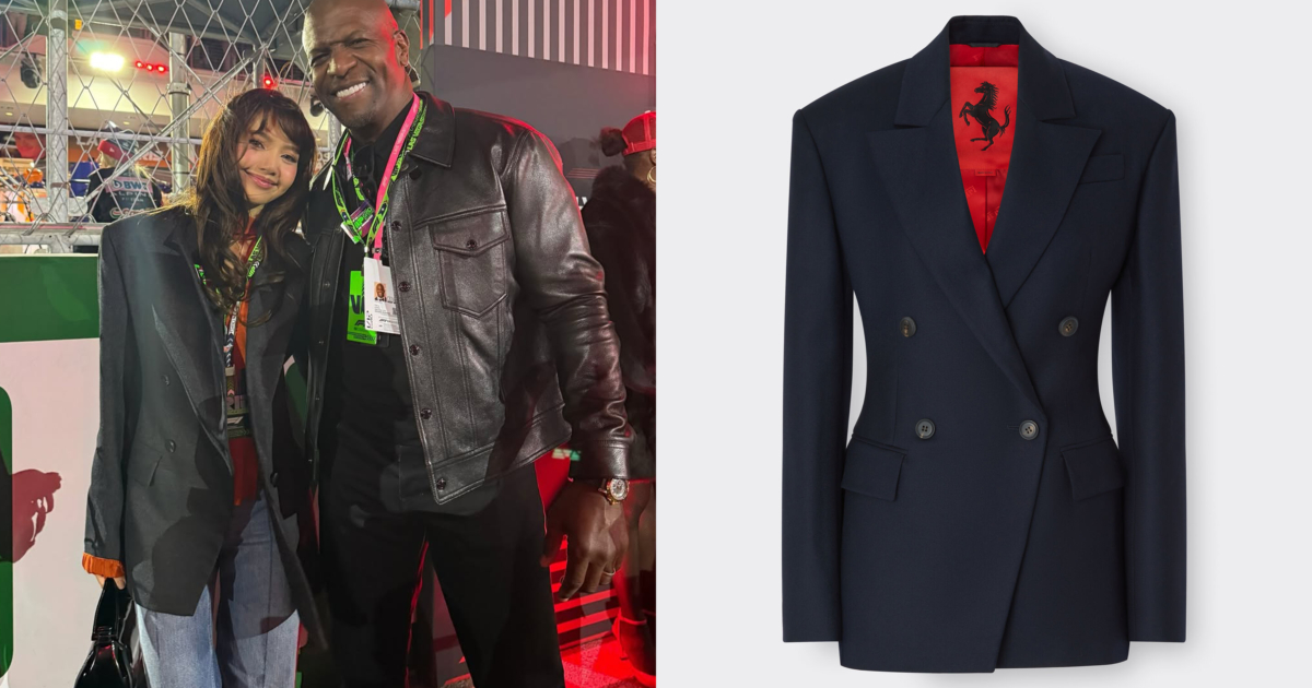 Lisa再度受邀觀賽！當日觀戰F1穿搭造型解析，自駕法拉利跑車帥翻