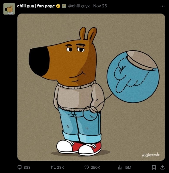 全球爆紅「Chill Guy」迷因是什麼？淡定狗「佛系淡定」Z世代哲學