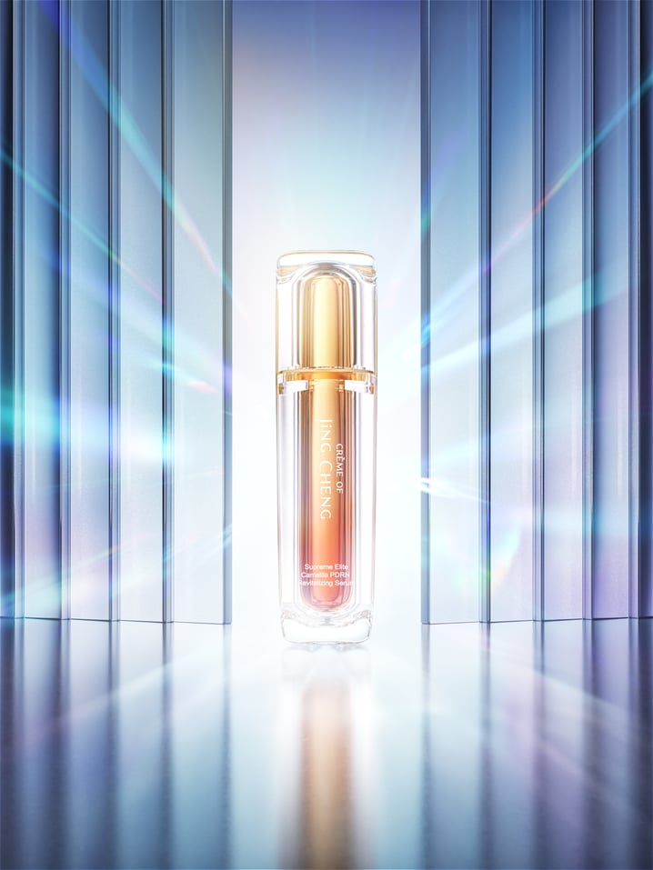 Twin tech抗老黑科技，白色山茶花PDRN X 黃金山茶花泌活因子，一注水光、二重高活性億級能量，反重力般緊緻駭入時光肌齡